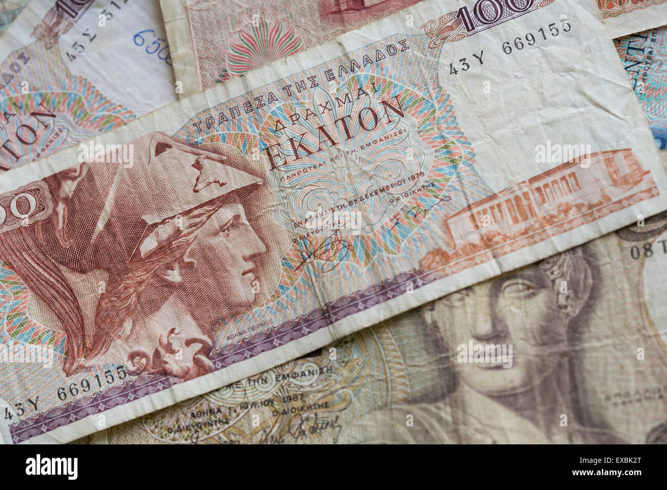 Pre euro greek drachma bank notes hi-res stock photography and images ...