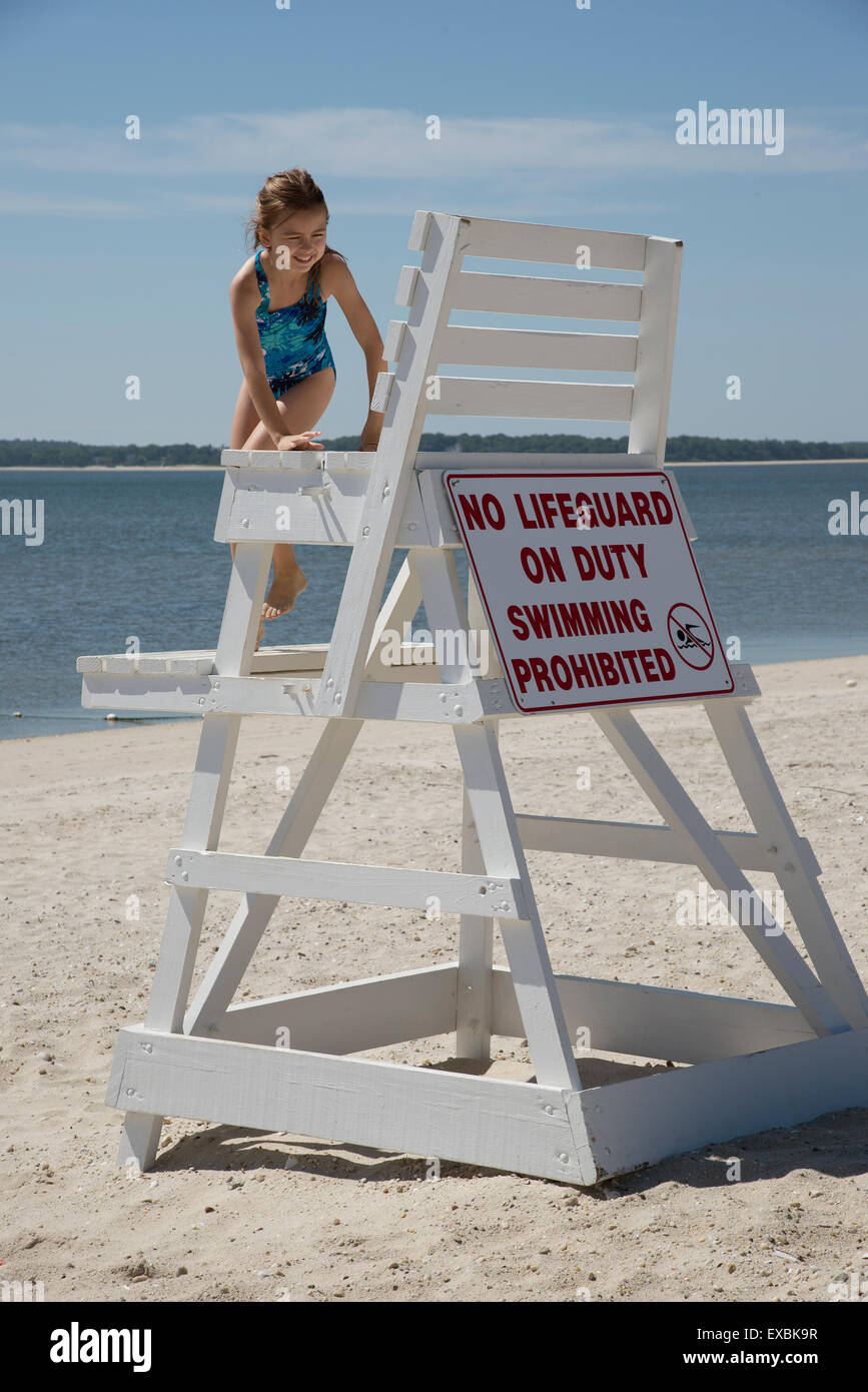 Lifeguard chair on the beach hi-res stock photography and images - Alamy