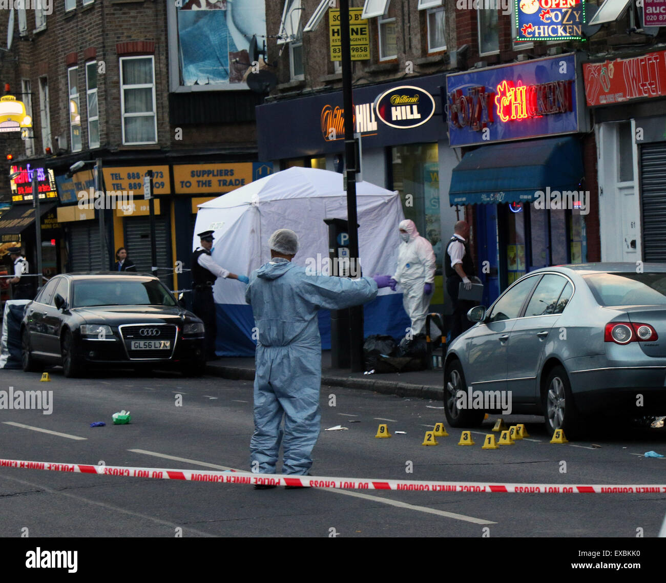 Wood Green, London Friday 10 Jul 2015 A man has died and a woman has ...