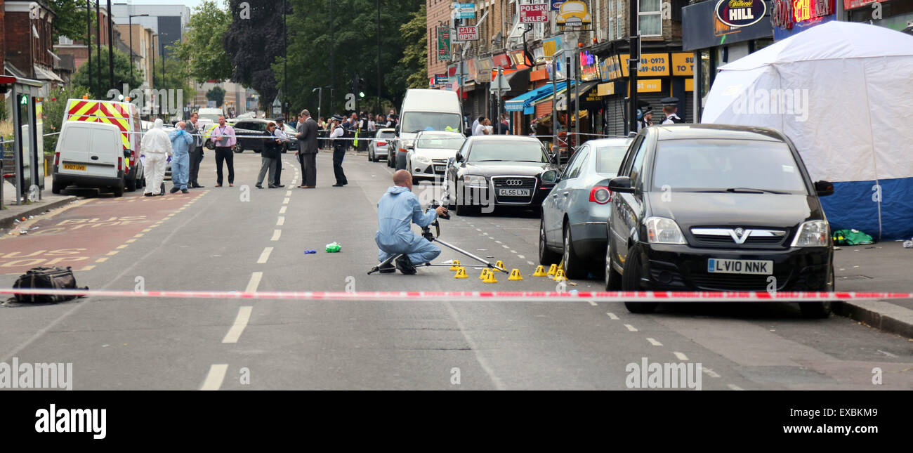 Wood Green, London Friday 10 Jul 2015 A man has died and a woman has ...
