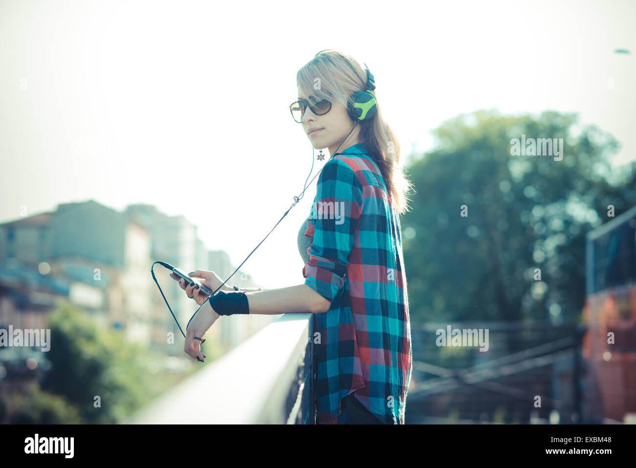 young beautiful model woman in the city Stock Photo - Alamy