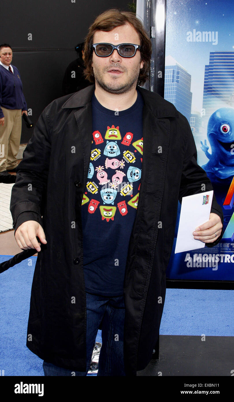 Jack Black at the LA premiere of 'Monsters vs. Aliens' held at the ...