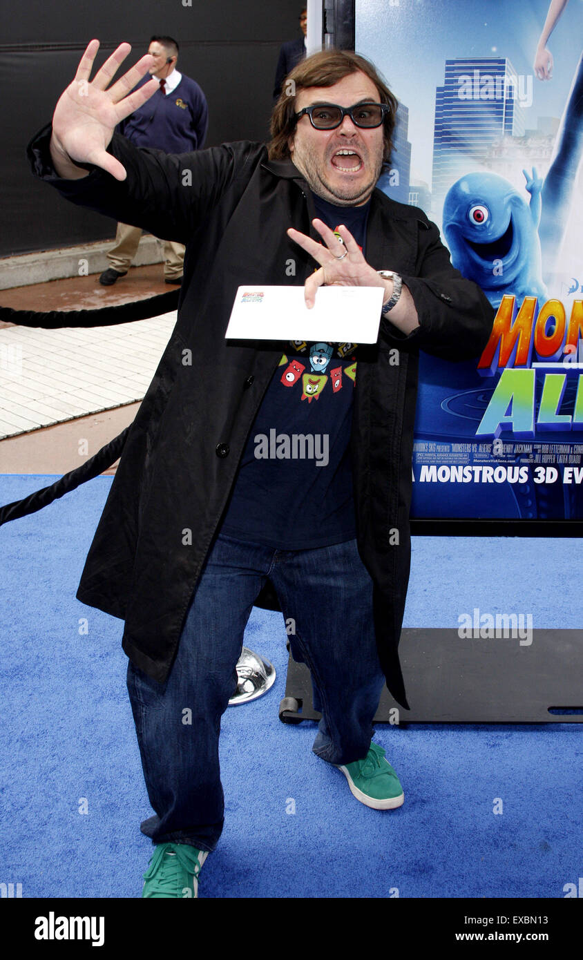 Jack Black at the LA premiere of 'Monsters vs. Aliens' held at the ...