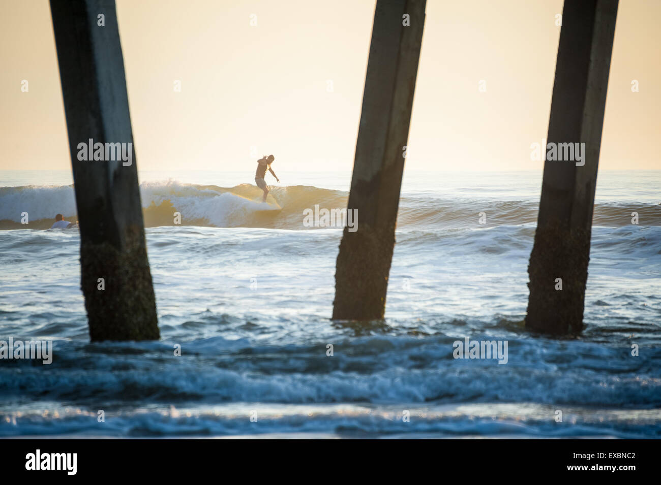 Early morning surf session at Jacksonville Beach, Florida Stock Photo ...