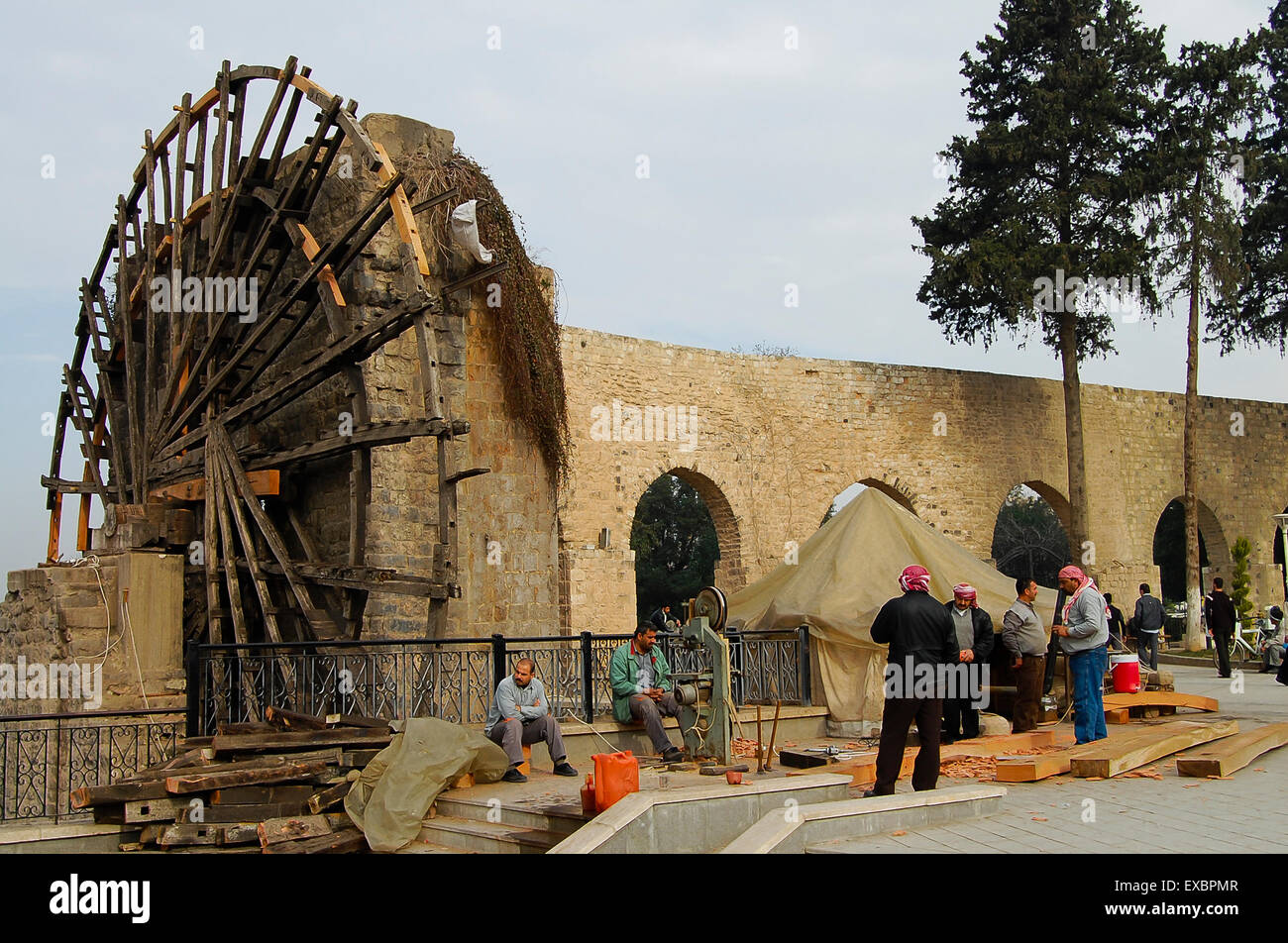 The Norias of Hama - Syria Stock Photo - Alamy