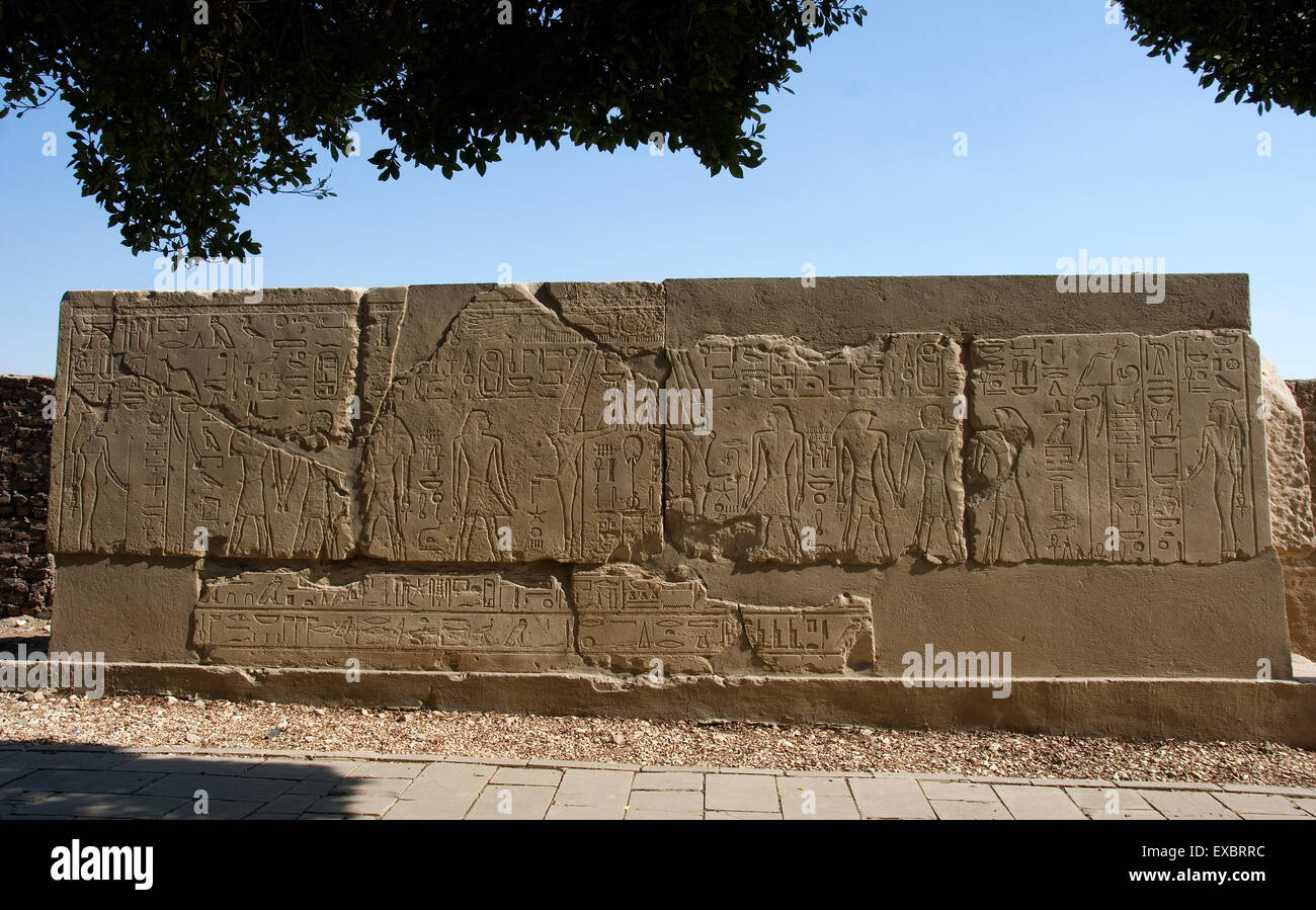 Karnak, Luxor, Egypt. Temple of Karnak sacred to god Amon: blocks ...