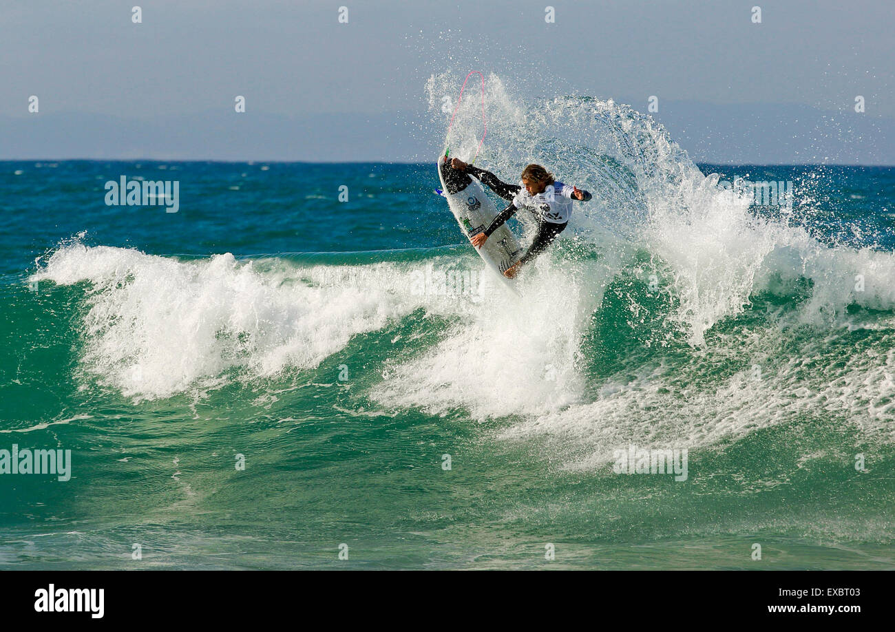 New Zealand professional surfer Ricardo Christie in action at the 2015 ...