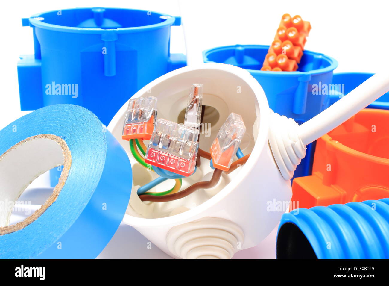 Copper wire connections in electrical box and components for use in ...