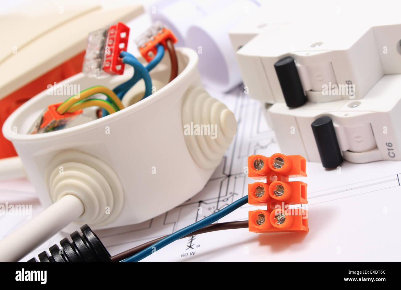 Components for use in installations and electrical diagrams, copper ...