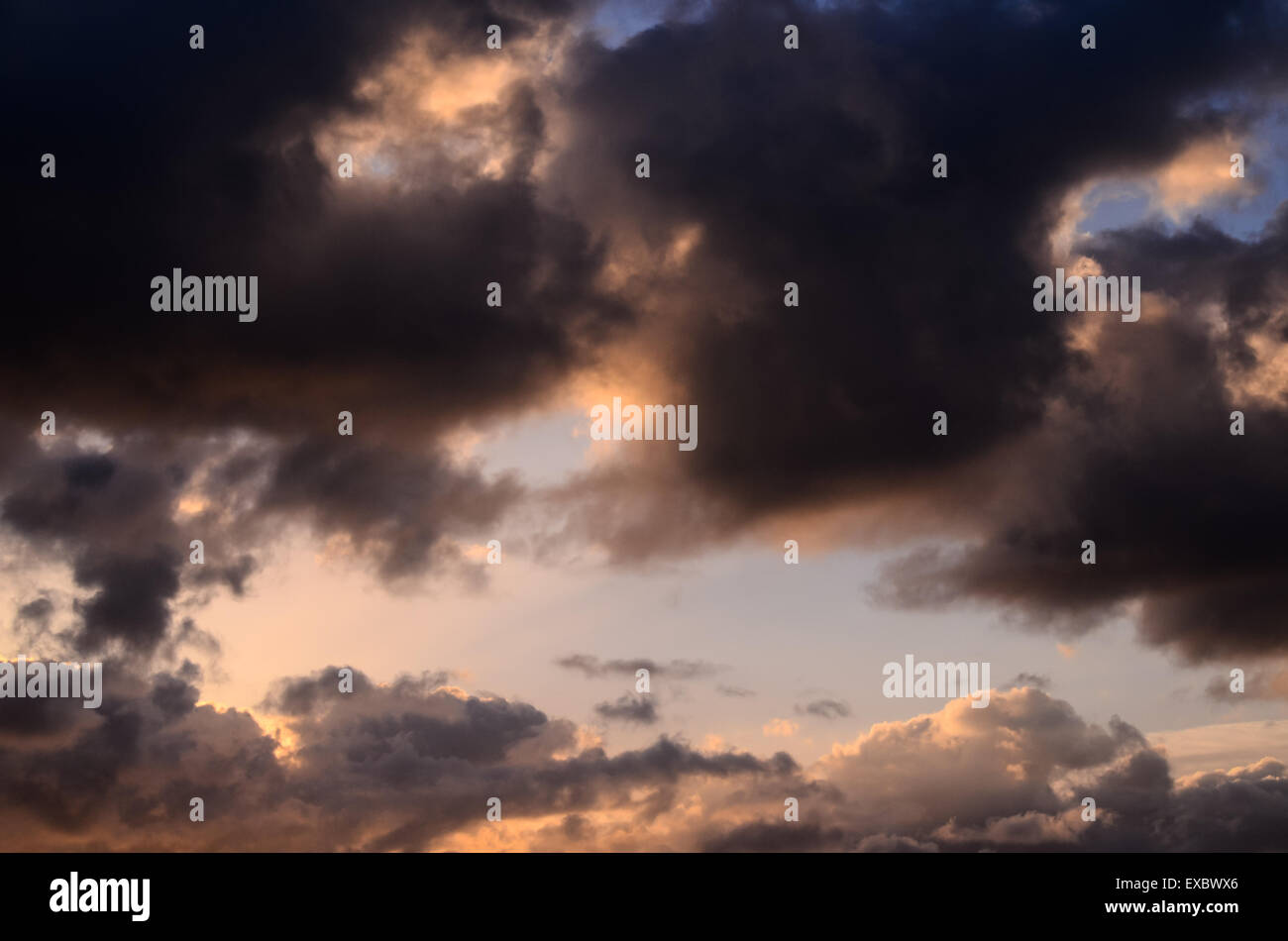 Colored Clouds at Sunset Stock Photo - Alamy