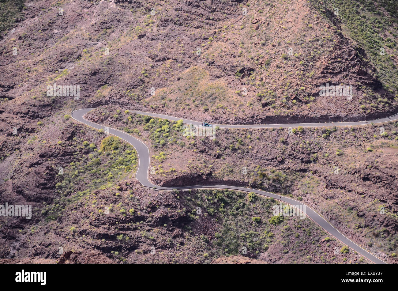 Aerial View of an Asphalt Road Stock Photo - Alamy