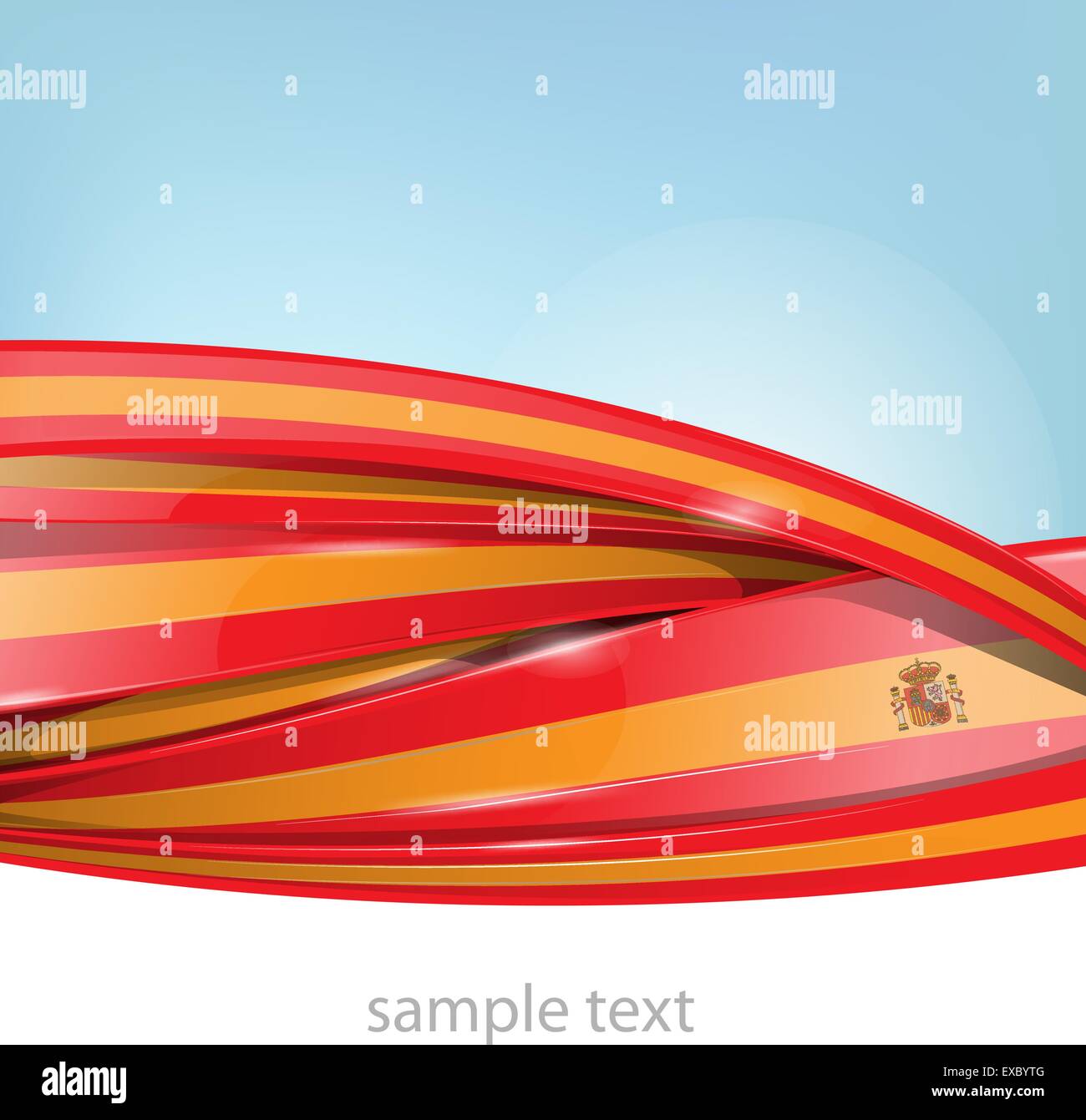 ribbon spain flag on sky background Stock Vector Image & Art - Alamy