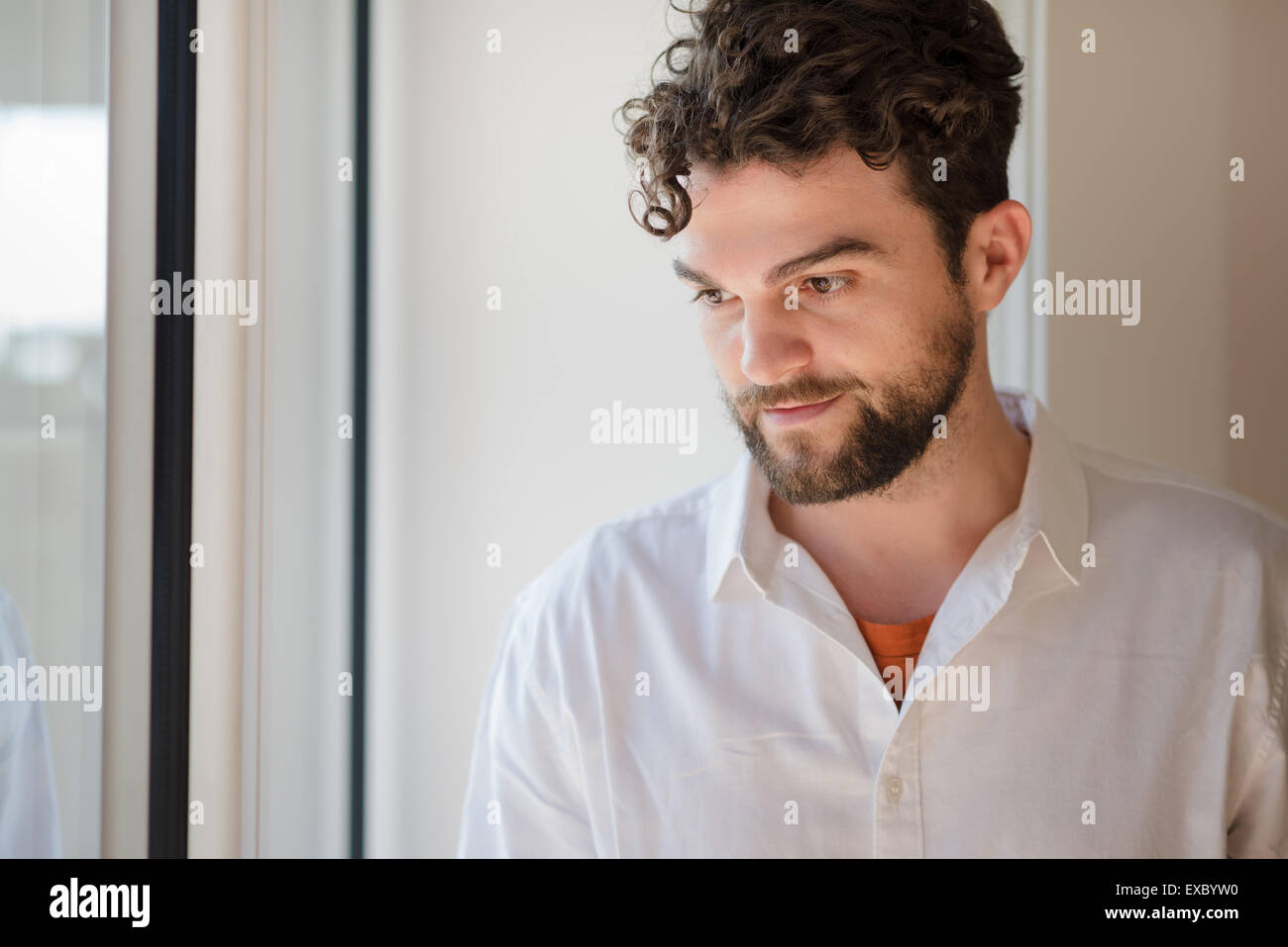 handsome hipster modern man at home Stock Photo - Alamy