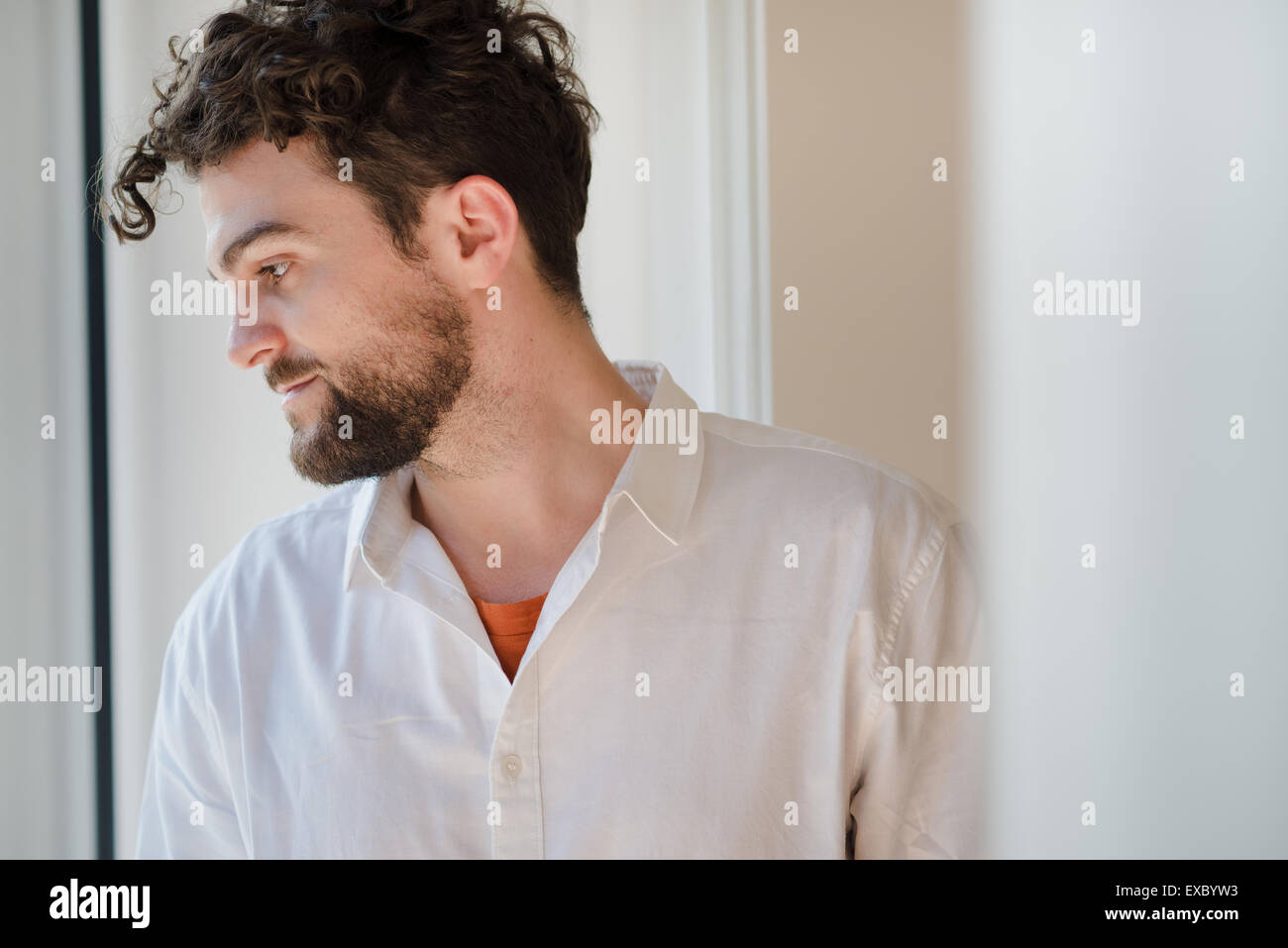 handsome hipster modern man at home Stock Photo - Alamy