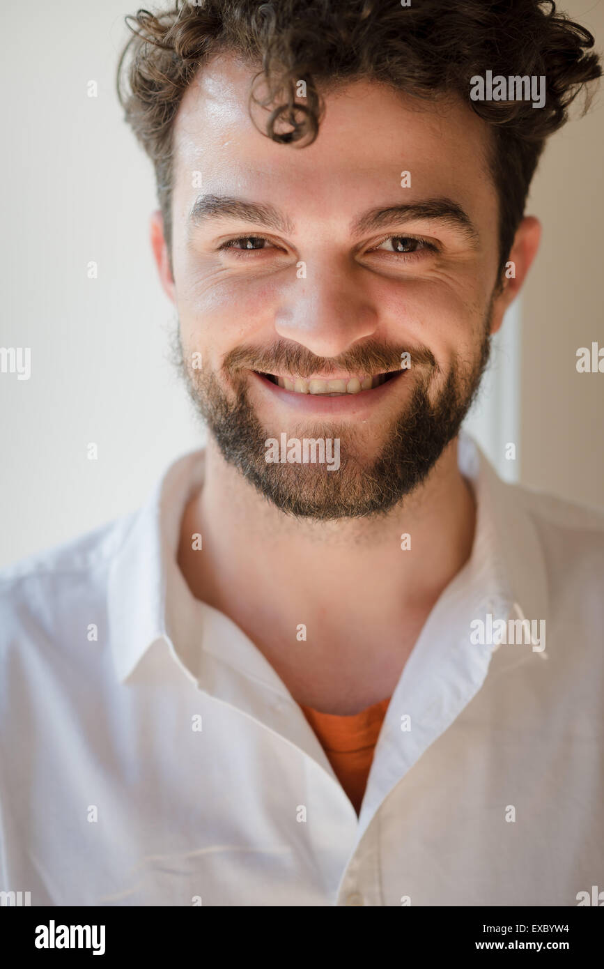 handsome hipster modern man at home Stock Photo - Alamy