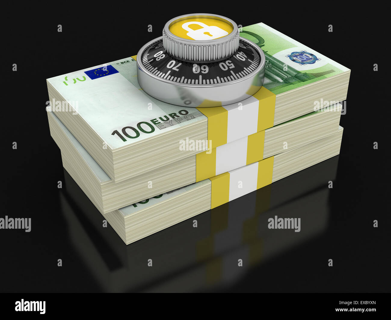 Pile of Euro Protection (clipping path included Stock Photo - Alamy