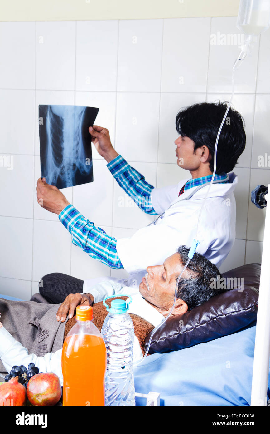 indian doctor hospital Patient X-Ray report Checking Stock Photo - Alamy