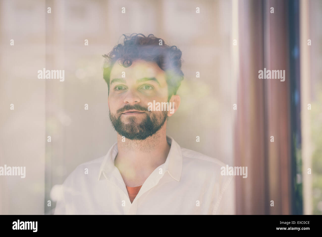 handsome hipster modern man at home Stock Photo - Alamy