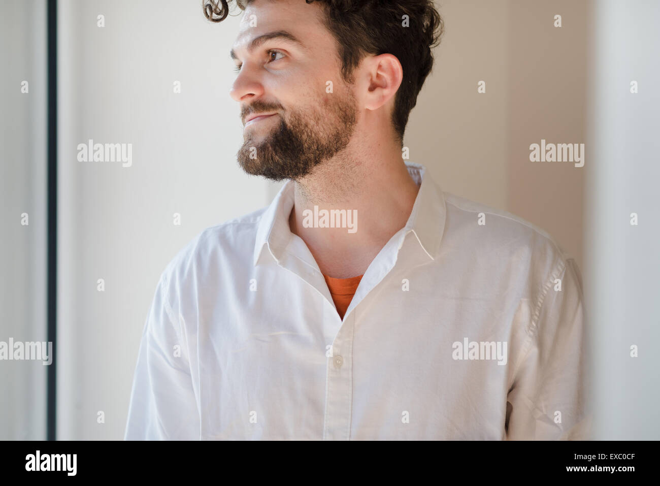 handsome hipster modern man at home Stock Photo - Alamy