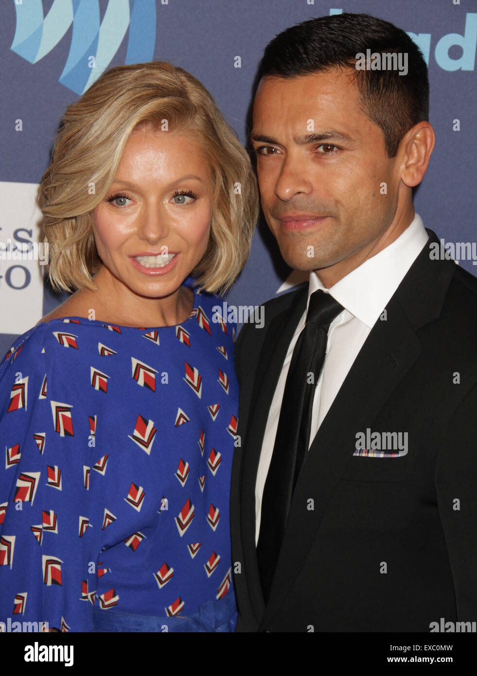 26th Annual GLAAD Media Awards - Arrivals Featuring: Kelly Rippa, Mark ...