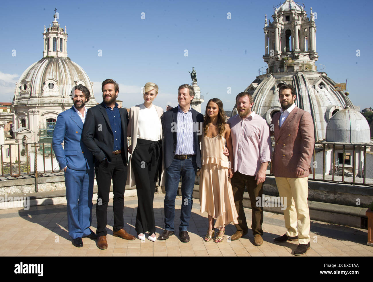 Rome photo call of 'The Man from U.N.C.L.E.' Featuring: Henry Cavill ...