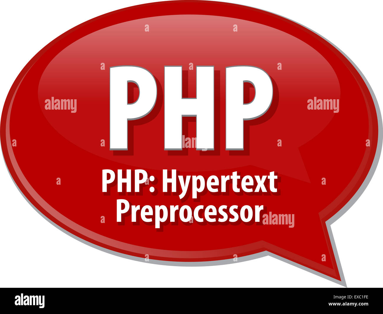 Speech bubble illustration of information technology acronym ...