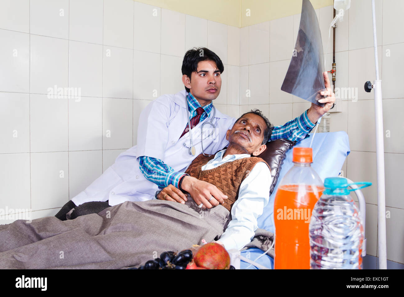 indian doctor hospital Patient X-Ray report showing Stock Photo - Alamy