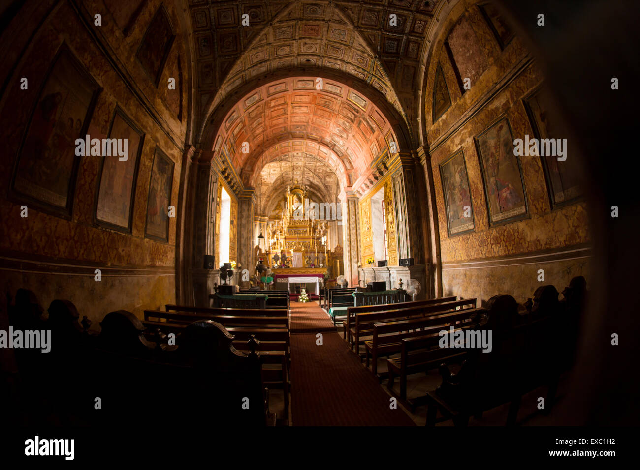 Interior view of a modern church Stock Photo - Alamy
