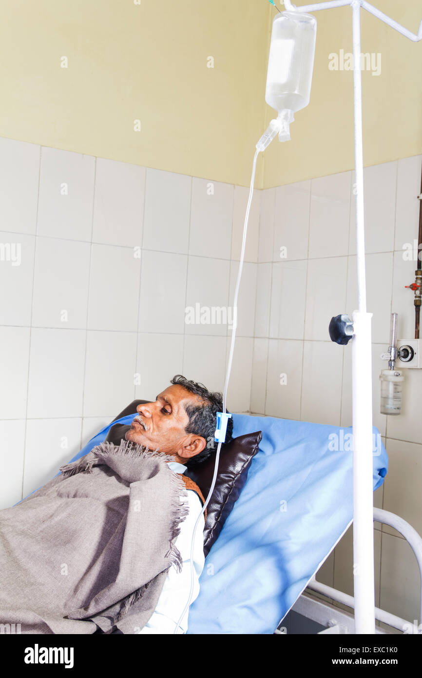 Old man hospital bed hi-res stock photography and images - Alamy