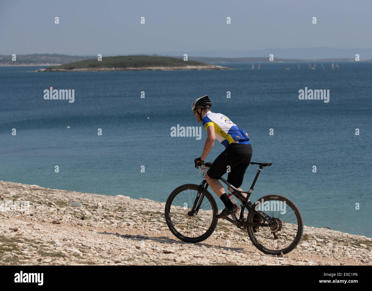 Mountain Bike race in Kamenjak National Park,Istria,Croatia Stock Photo ...
