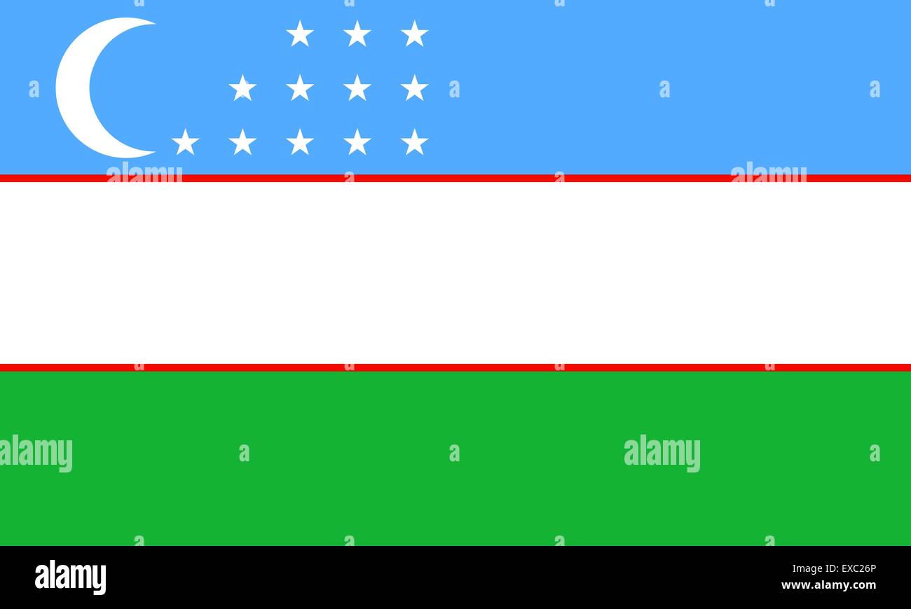 Uzbekistan flag Stock Vector Images - Alamy