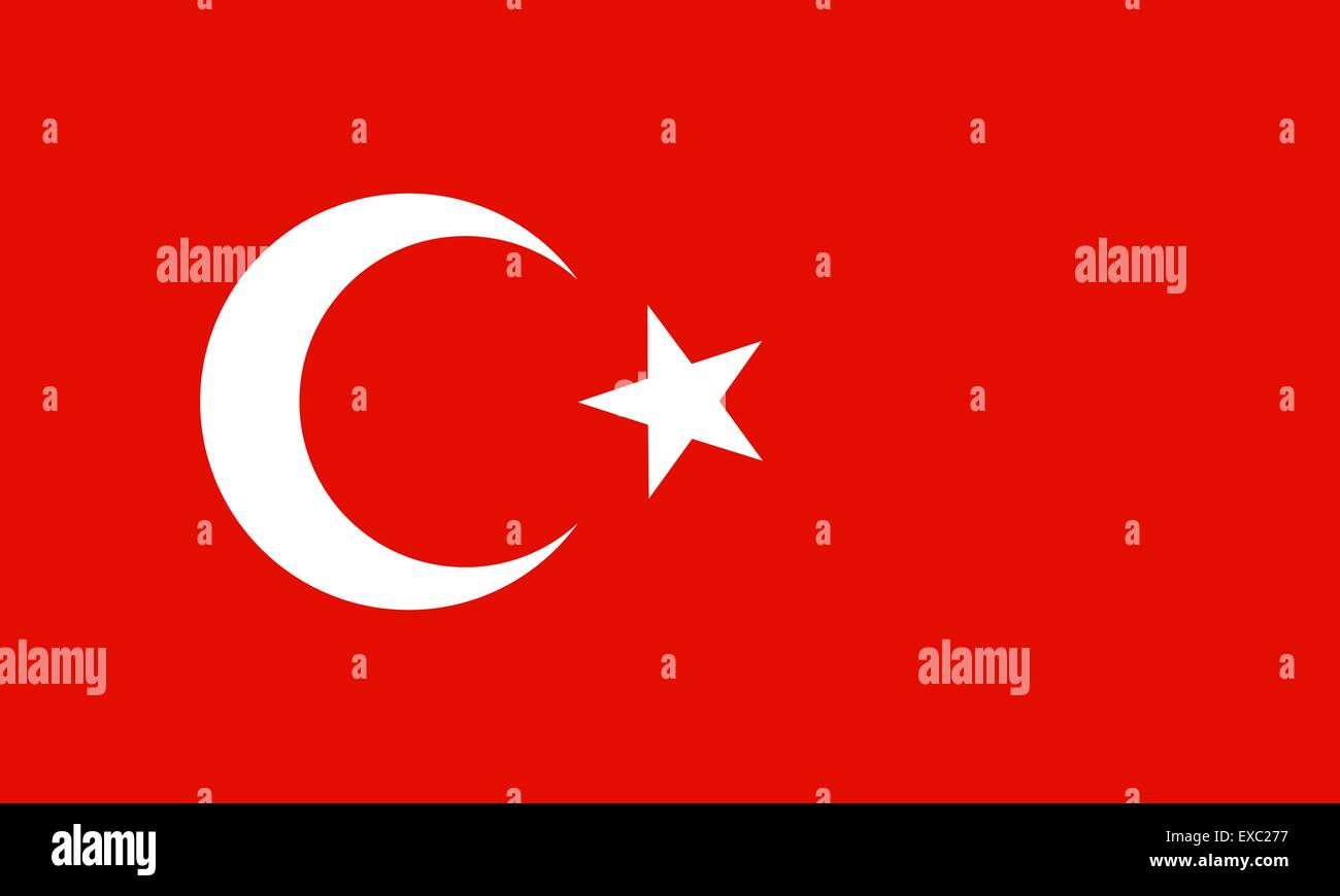 Red flag of turkey Stock Vector Images - Alamy