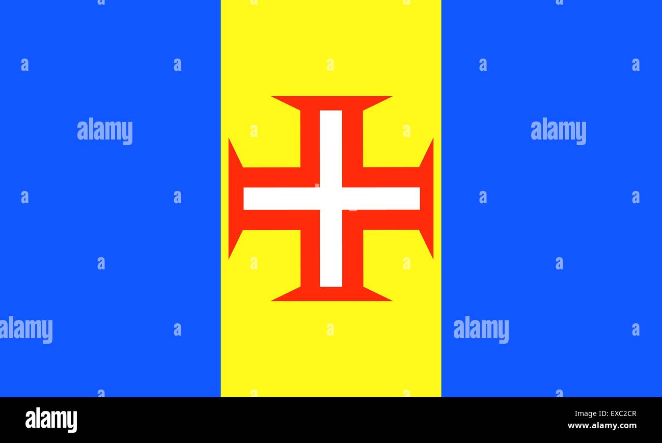 Madeira flag illustration Stock Vector Images - Alamy