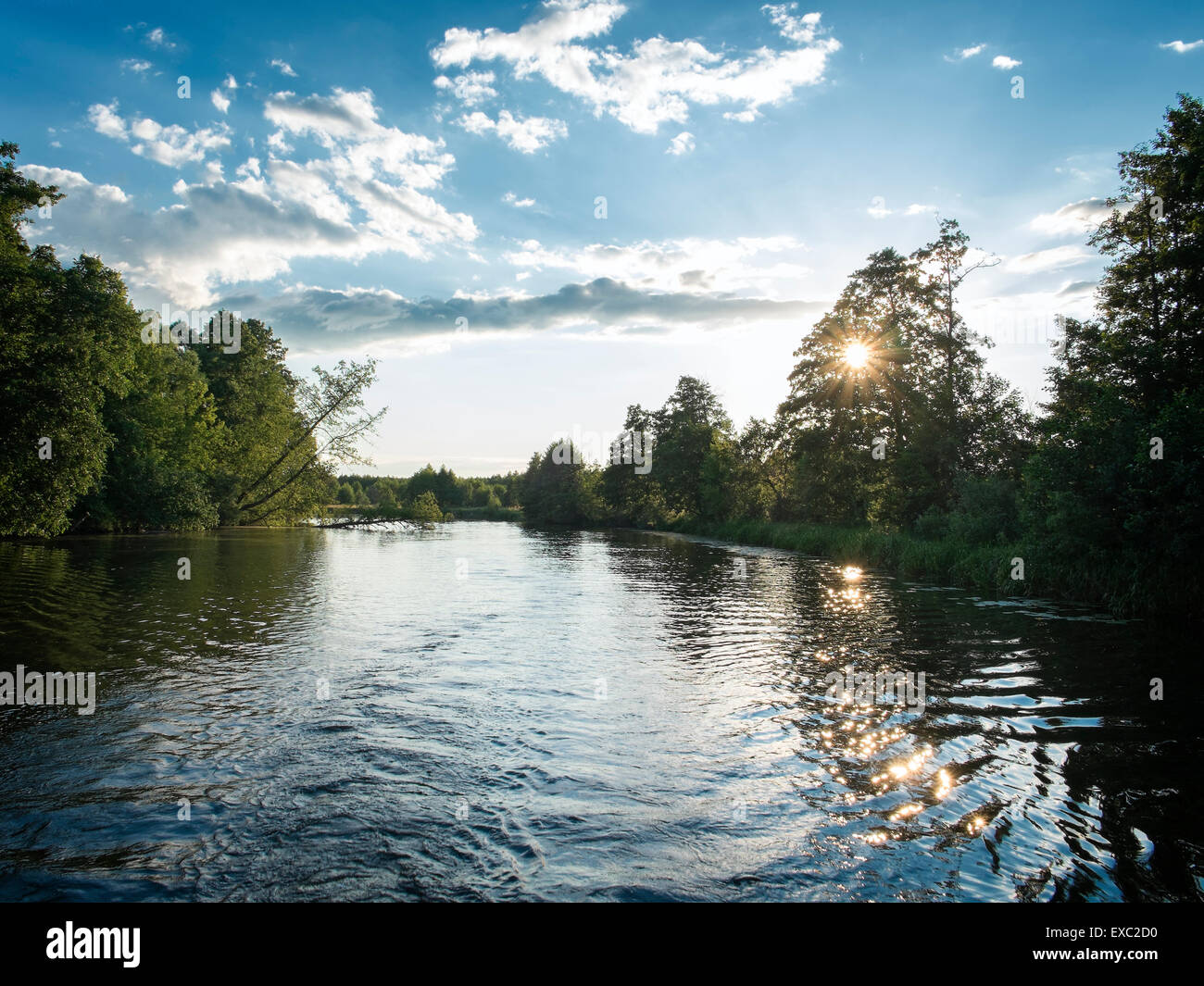 Sunbeam clouds forest hi-res stock photography and images - Alamy