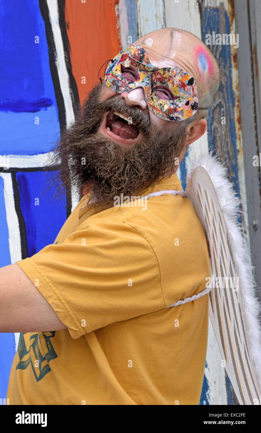 Portrait of a performer at Sideshow by the Sea in Coney Island ...