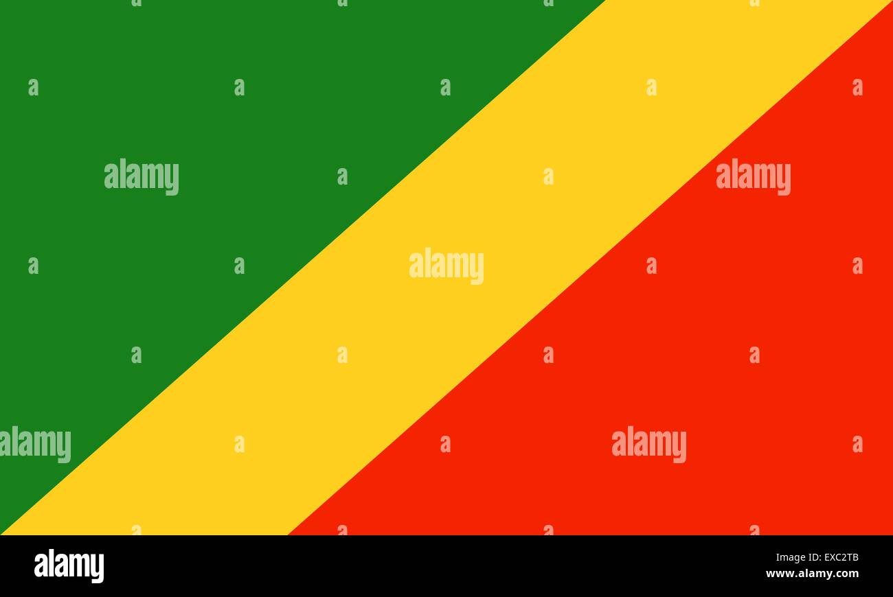 Republic congo flag national Stock Vector Images - Alamy