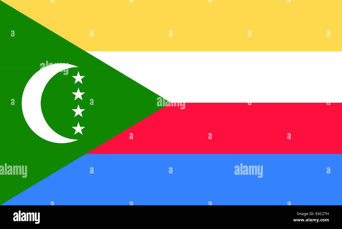 National flag of the comoros Stock Vector Images - Alamy