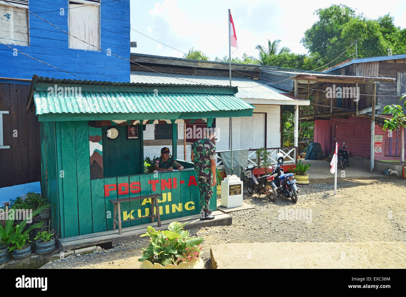Aji Kuning Post in Sebatik Island Stock Photo - Alamy