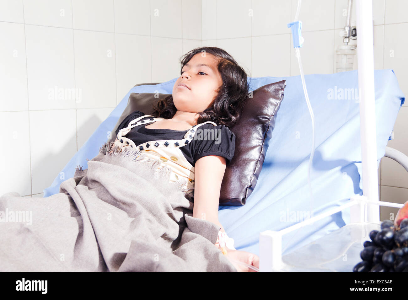 1 indian girl Patient hospital Illness Stock Photo - Alamy