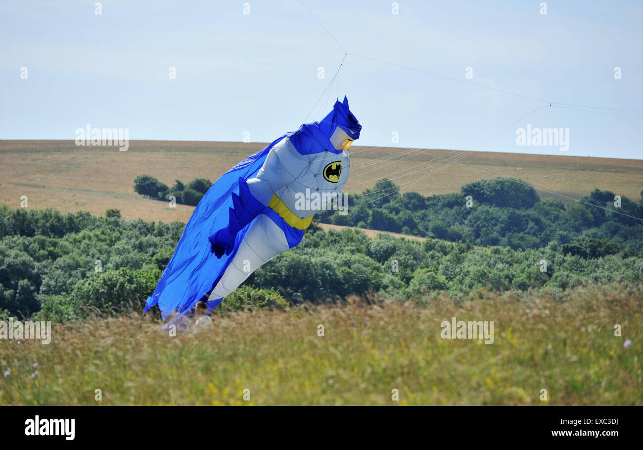 Brighton, UK. 11th July, 2015. Perfect flying weather with warm sun and ...