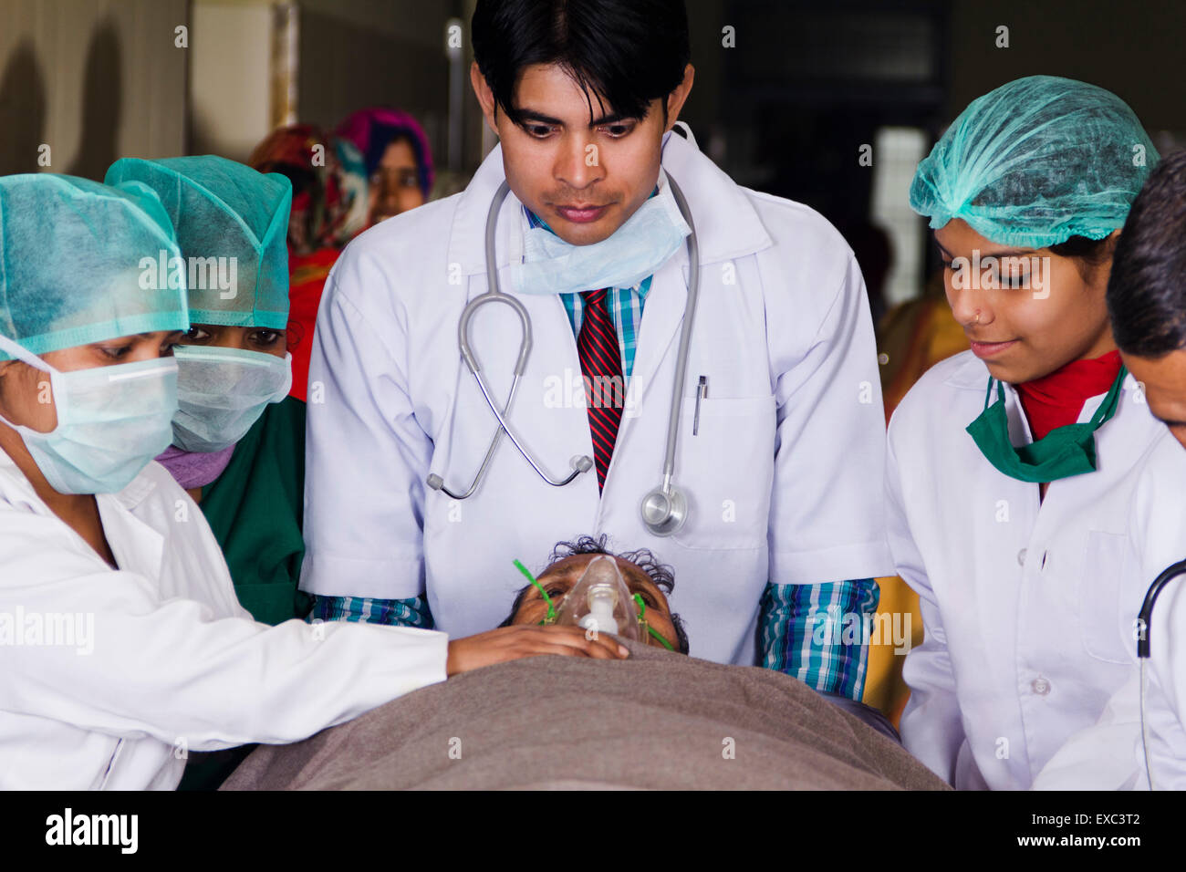 indian doctors hospital Patient Emergency Stock Photo - Alamy