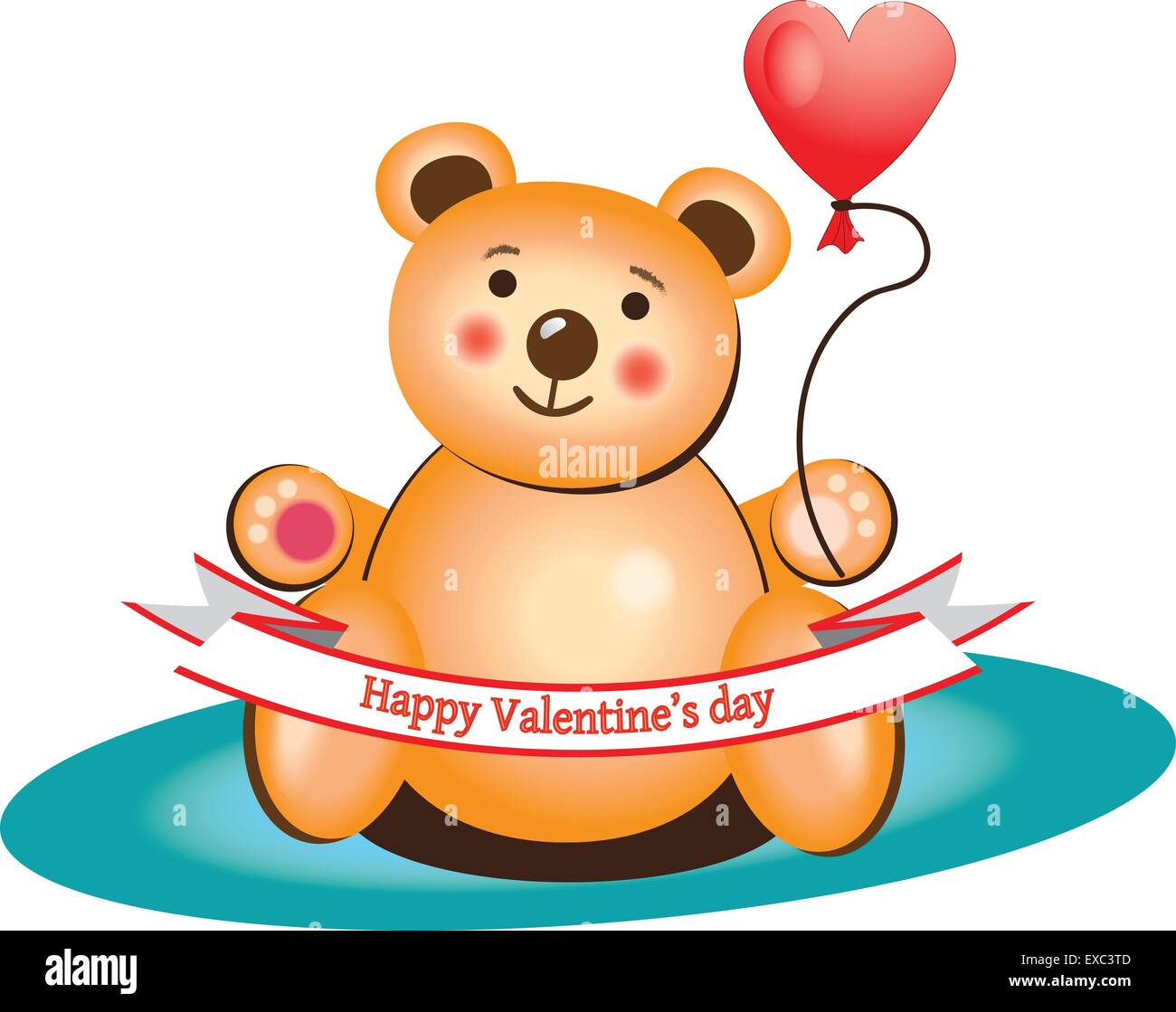 Toy balloon love in Stock Vector Images - Alamy