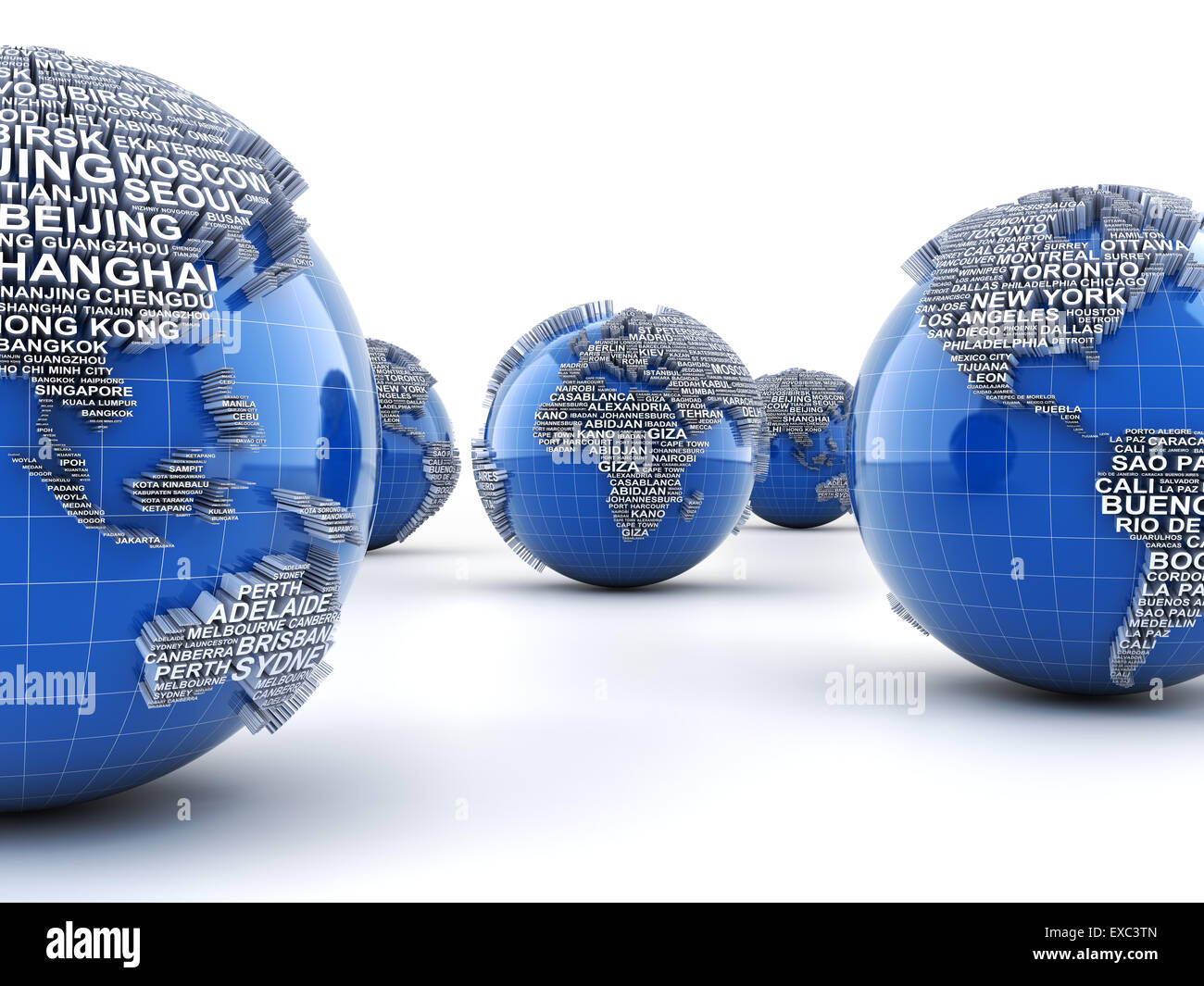 Map of the world with names hi-res stock photography and images - Alamy