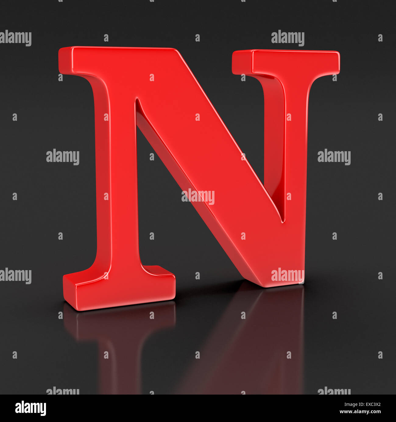 Letter N (clipping path included Stock Photo - Alamy