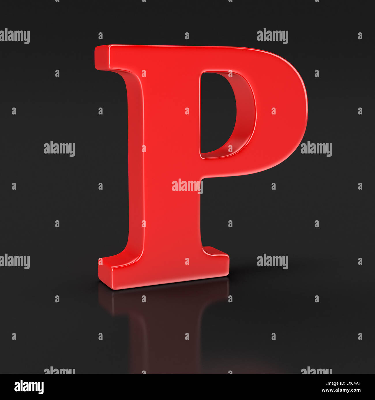 Letter P (clipping path included Stock Photo - Alamy