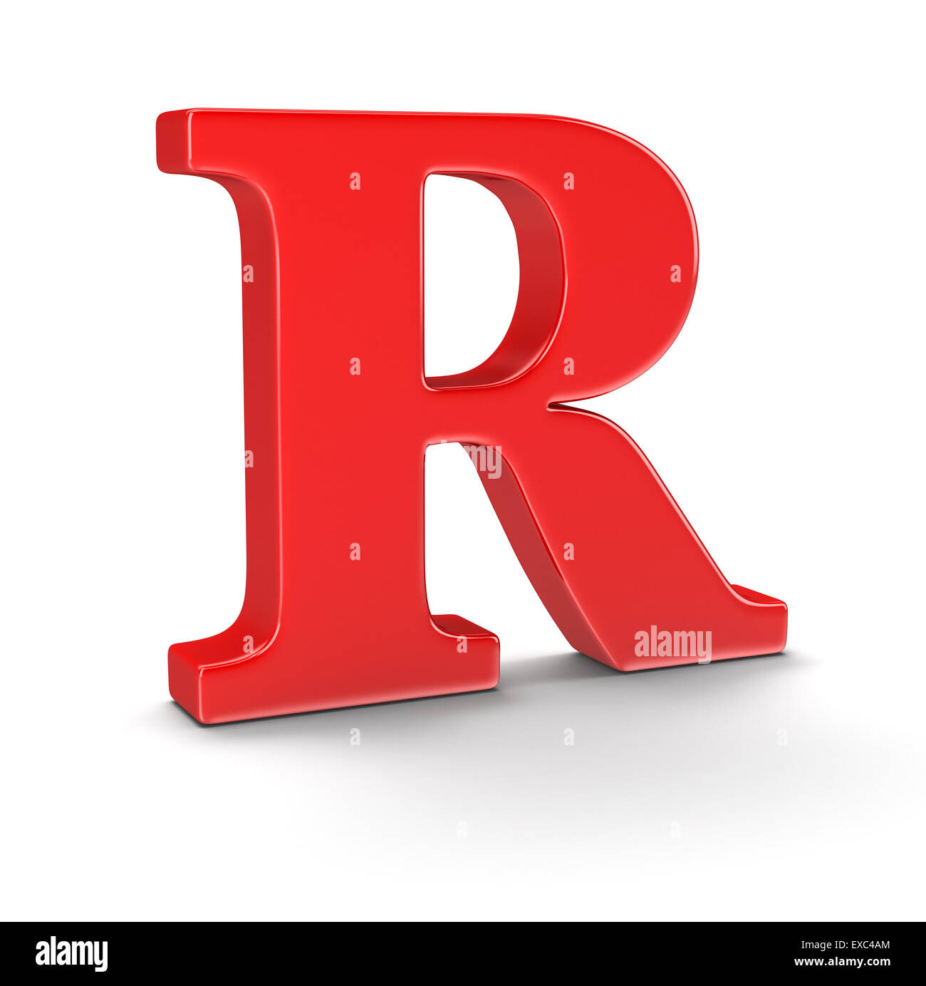 Letter R (clipping path included Stock Photo - Alamy