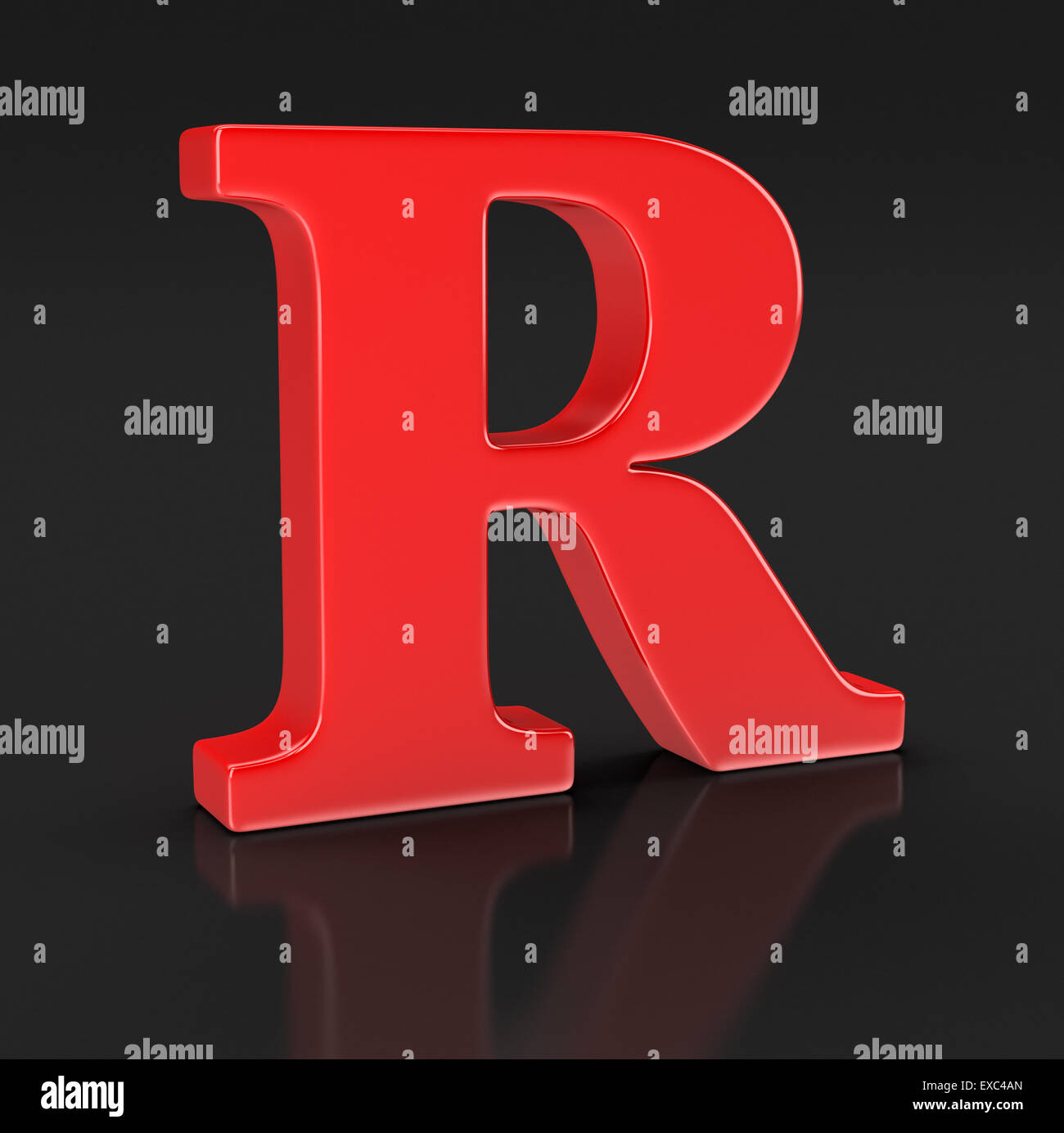 Letter R (clipping path included Stock Photo - Alamy