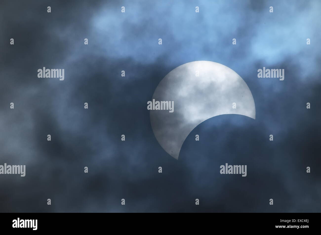 Partial Solar Eclipse Stock Photo - Alamy