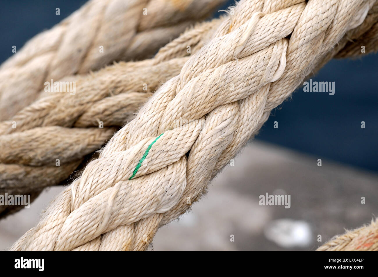A Naval Rope on a Pier Stock Photo - Alamy