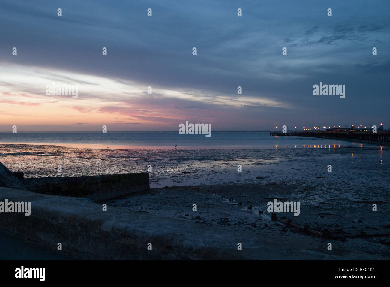 Ryde seafront at night, The Isle of Wight, UK Stock Photo - Alamy